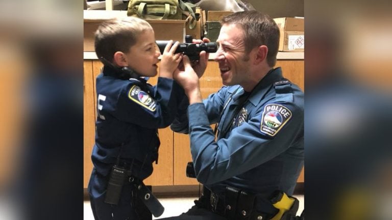 Final stages of treatment for honorary CSPD Officer Joshua