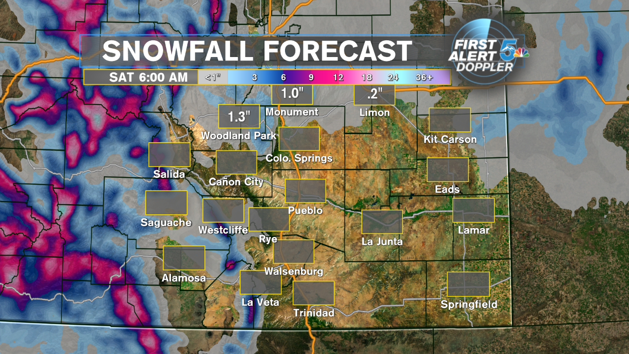 Saturday Evening Forecast…”snow-globe” flurries in the air