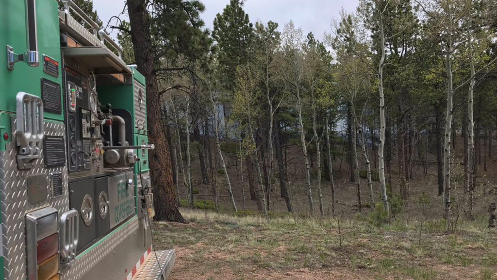 Firefighters working to contain small wildfire near Woodland Park