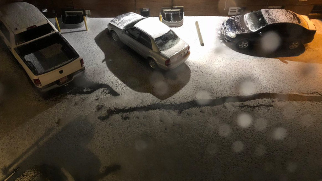 Overnight storms hit the Denver area, leaving damage and piles of hail